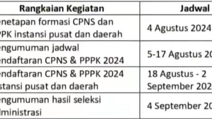 Benarkah Jadwal Pendaftaran Seleksi CPNS dan PPPK 2024 Dibuka 18 Agustus 2024? - Tribunpriangan.com
