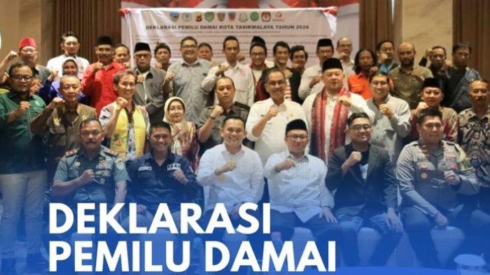 Pemkot dan Tokoh Masyarakat Kota Tasikmalaya Deklarasi Pemilu Damai, Cheka:Komitmen Sukseskan ...