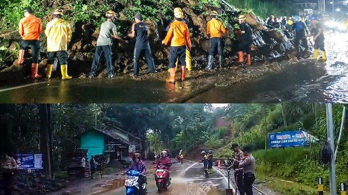 Longsor Putus Akses Garut-Tasikmalaya Kemarin Sore, Tim Gabungan Evakuasi Material Hingga Pagi ...