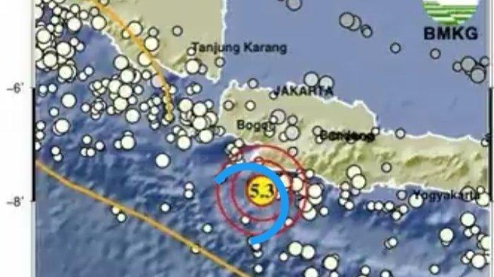 GEMPA Terkini Berkekuatan Magnitudo 5,3 Mengguncang Sukabumi Selatan, Getaran Terasa Hingga ...
