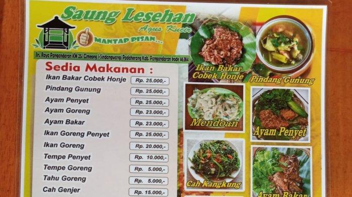 Ikan Bakar Cobek Honje Jadi Menu Andalan RM Lesehan Agus Kucir di ...