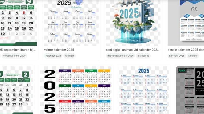 Link Download Kelender 2025 File Vector dan PNG Terbaru, Lengkap Daftar ...
