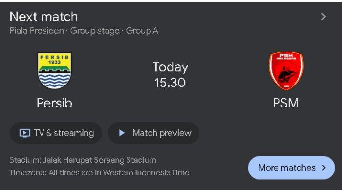 Link Live Streaming Persib Bandung vs PSM Makassar di Piala Presiden 2024, Nonton Bisa Lewat HP ...