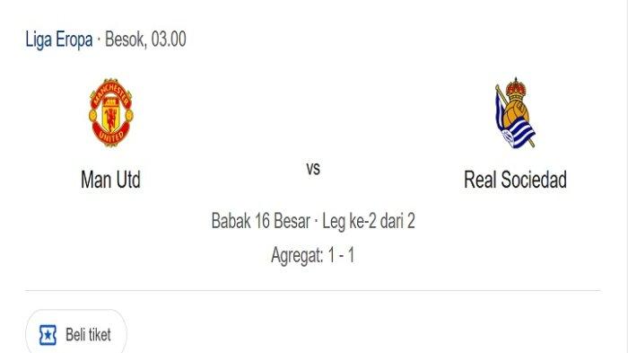 Prediksi Skor dan Susunan Pemain Manchester United VS Real Sociedad ...