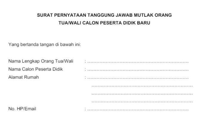4 Contoh SPTJM PPDB Jabar 2024 yang Wajib Disertakan saat Mendaftar ke ...