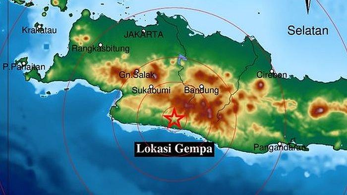 Gempa Terkini di Jawa Barat Sore Ini Mengguncang Bandung, BMKG Tunjukkan Pusat Gempa di Darat ...