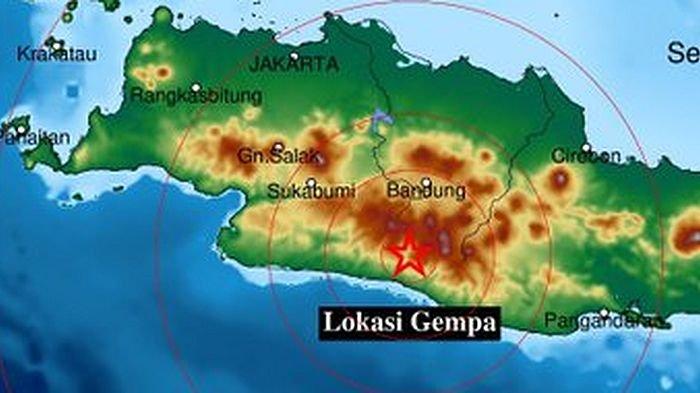 Baru Saja Gempa Terkini di Jawa Barat Mengguncang Bandung, BMKG Sebut Pusat Gempa di Darat ...