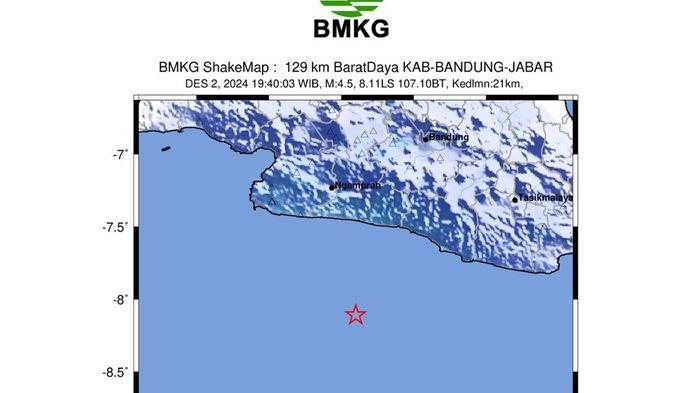 Gempa Terkini di Jawa Barat M4,5 Mengguncang Garut hingga Pangandaran, Cek Lengkap di BMKG ...