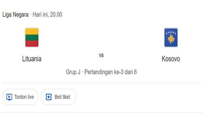 Link Live Streaming Lithuania vs Kosovo Liga Negara UEFA, Tanding Malam Ini - Tribunpriangan.com