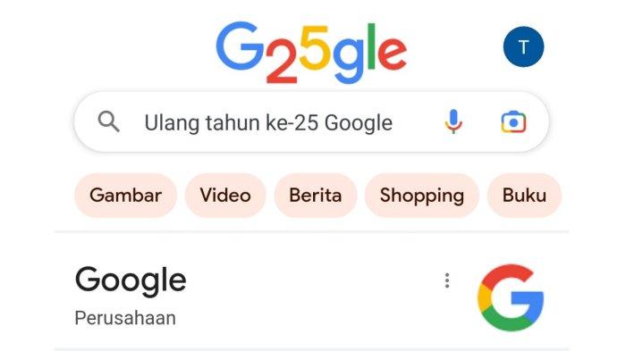 Rayakan Ulang Tahun Ke-25 Google, Tampilan Mesin Pencari Berubah ...