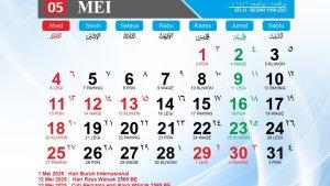 Kalender Mei 2025, Lengkap Daftar Hari Libur dan Cuti Bersama Sepanjang ...