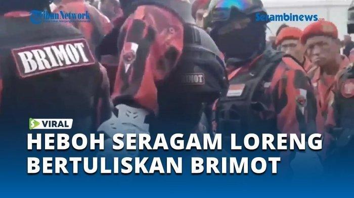 Heboh, Sekelompok Pria Berseragam Loreng Bertuliskan Brimot PDIP ...