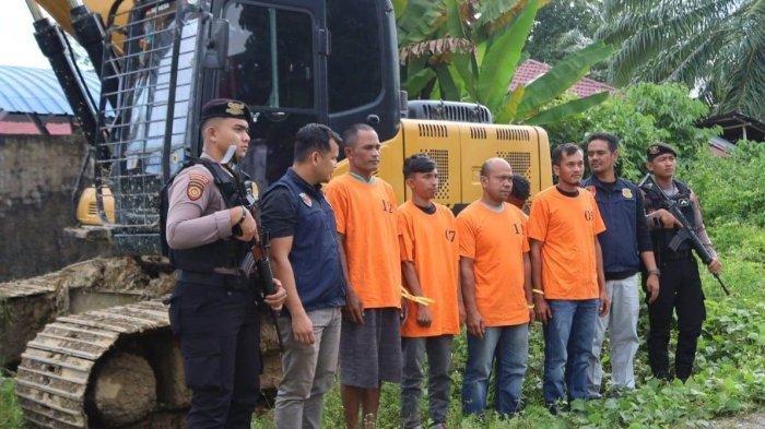 Polres Nagan Raya Gerebek Tambang Emas Ilegal di Beutong, 5 Warga dan 1 Alat Berat Diamankan ...