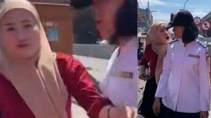 Viral Wanita Ini Ludahi Petugas Dishub di Makassar Gegara Mobilnya ...