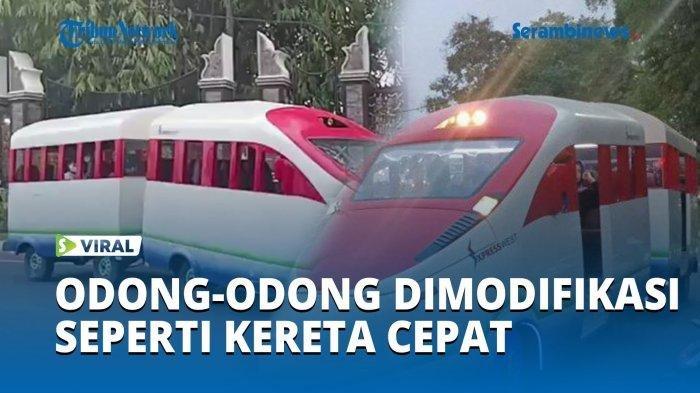 KEREN, Odong-odong Dimodifikasi Seperti Desain Kereta Cepat - Prohaba.co