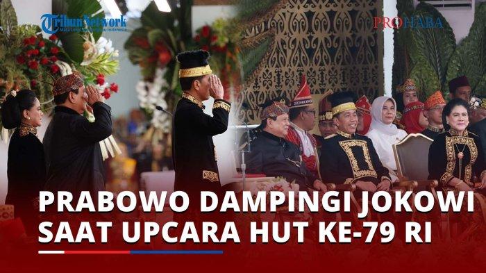 VIDEO Prabowo Dampingi Presiden Jokowi saat Upcara HUT Ke-79 RI di IKN, Pakai Baju Adat Betawi ...