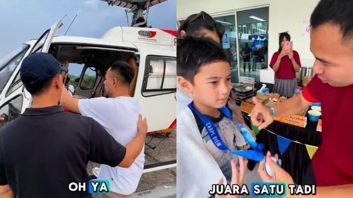 Raffi Ahmad Sewa Helikopter Demi Rafathar Tak Telat Ikut Lomba di Sekolah Anak - Prohaba.co