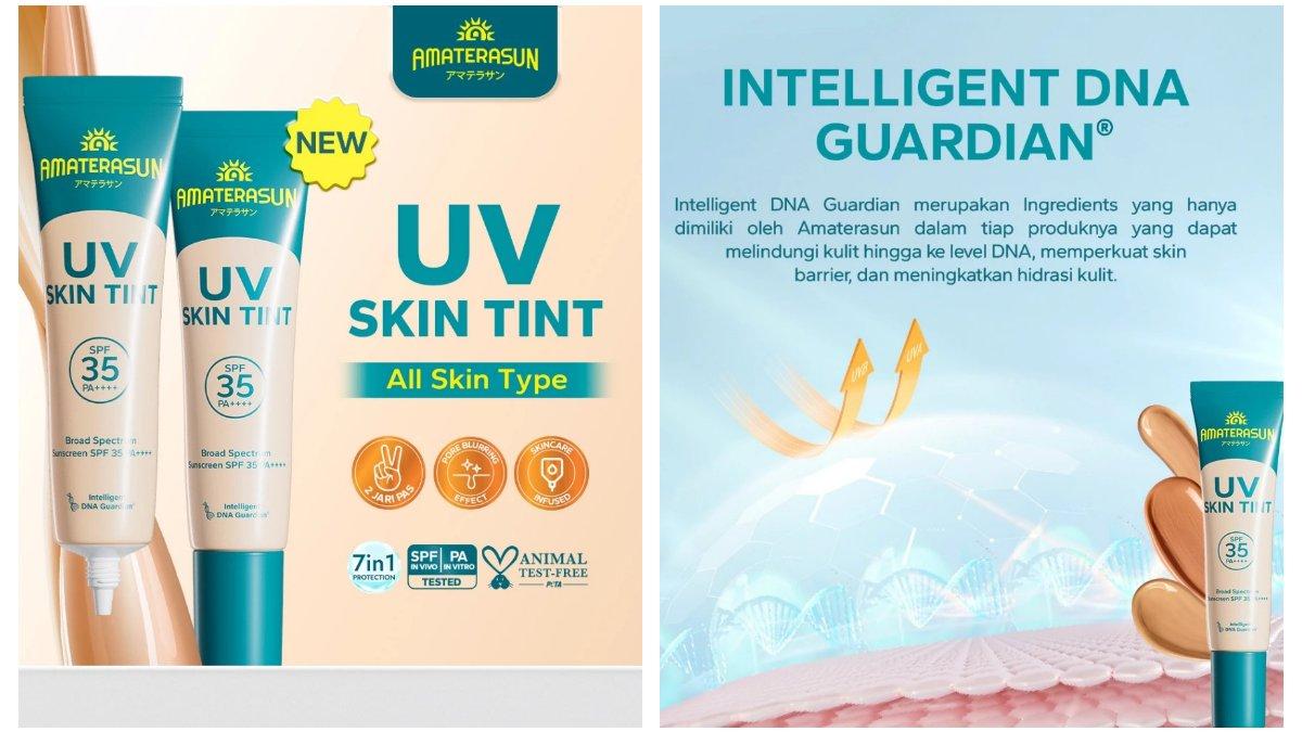 Review Amaterasun UV Skin tint SPF 35 PA++++, Sunscreen Lokal Teknologi Intelligent DNA Guardian ...