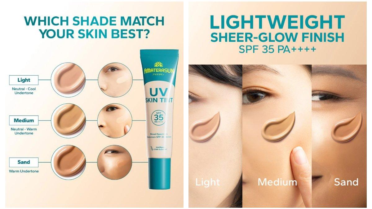 Review Amaterasun UV Skin tint SPF 35 PA++++, Sunscreen Lokal Teknologi Intelligent DNA Guardian ...