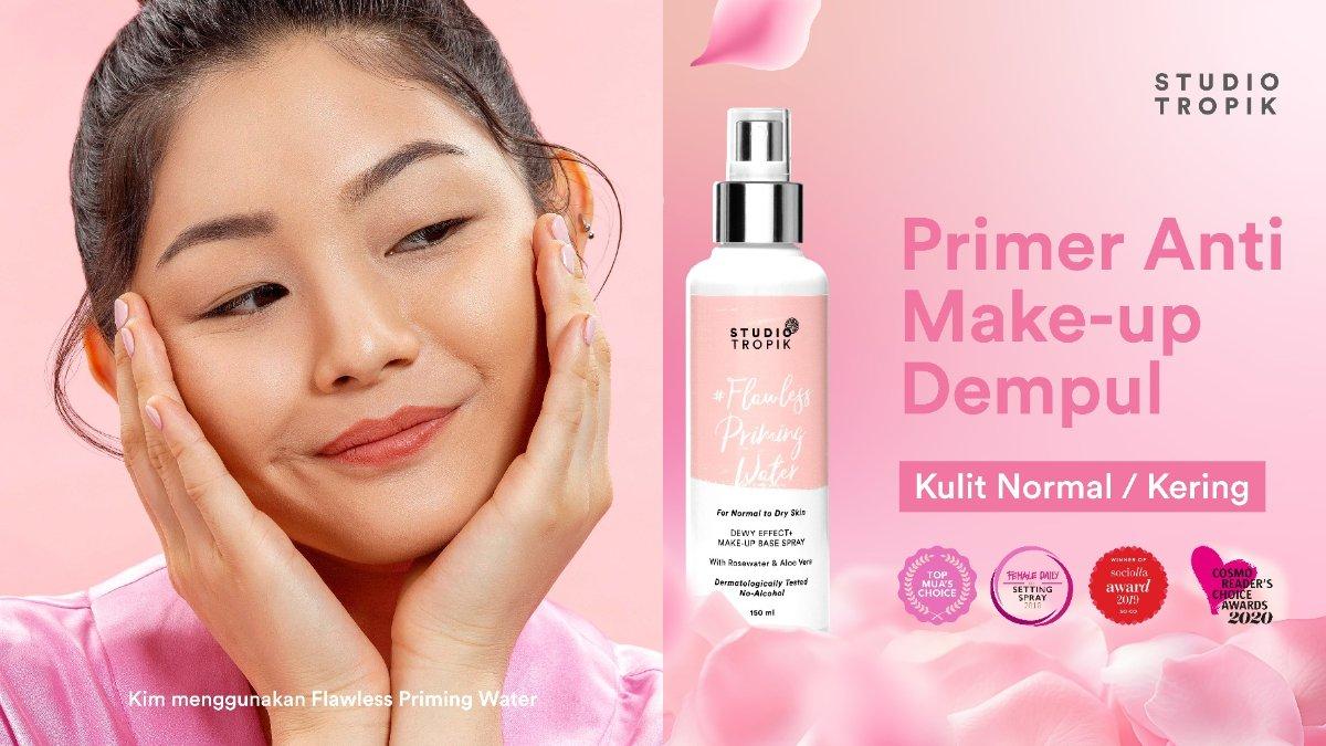 Review STUDIO TROPIK Flawless Priming Water, Setting Spray Buat Kulit ...