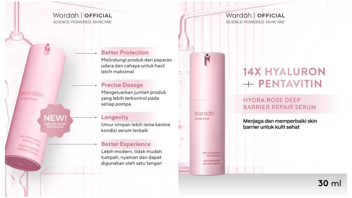 Review Wardah Hydra Rose 14X Hyaluronic Pentavitin Deep Barrier Repair Serum, Sudah BPOM dan ...