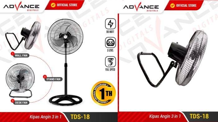 Review ADVANCE TDS-18, Kipas Angin Multifungsi dan Hemat Daya Harga Rp ...