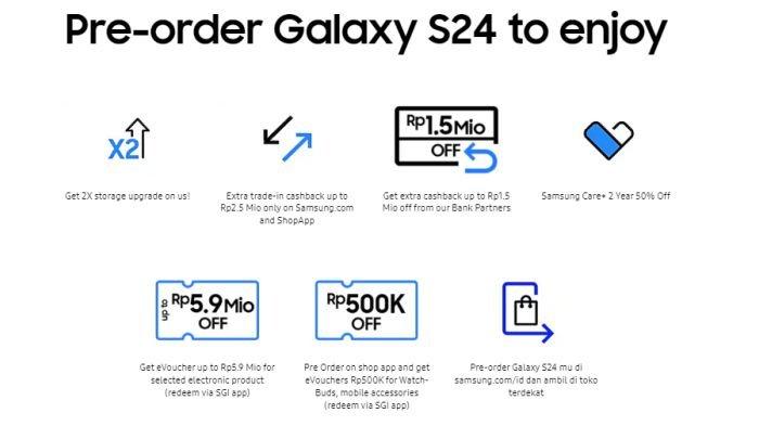 Link dan Benefit Pre-Order SAMSUNG Galaxy S24 Series, Batas Akhir 6 Februari 2024 ...