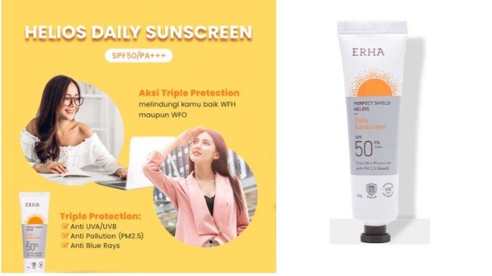 Review ERHA Perfect Shield Helios SPF50 PA+++, Sunscreen dengan Tekstur ...