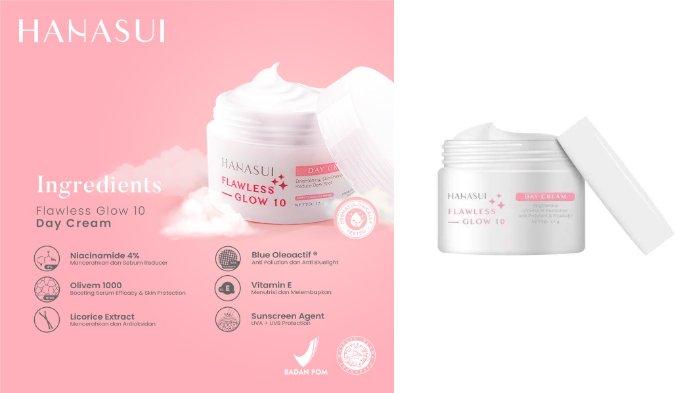 Review HANASUI Flawless Glow 10 Day Cream, Krim Pagi yang Ringan untuk ...