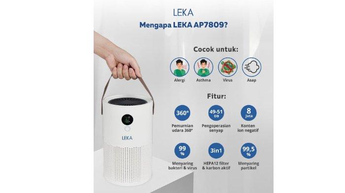 Review LEKA AP7809 Portable Air Purifier, Saring Polutan dengan ...