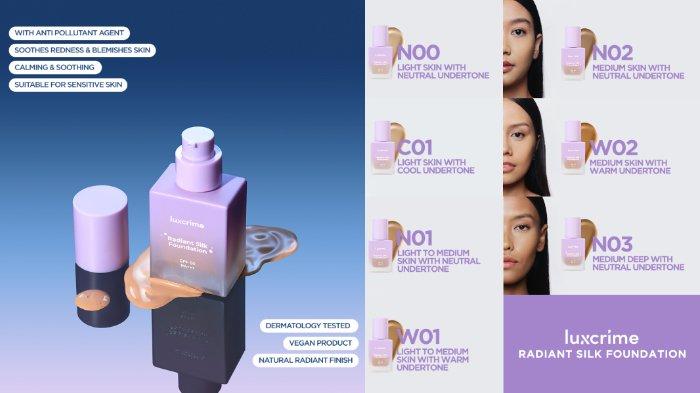 Review luxcrime Radiant Silk Foundation SPF 50 PA+++, Tekstur Ringan dan Full Coverage ...