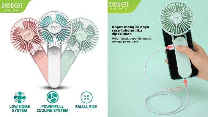 Review ROBOT RT-BF11 Mini Fan, Multifungsi Bisa Jadi Powerbank ...