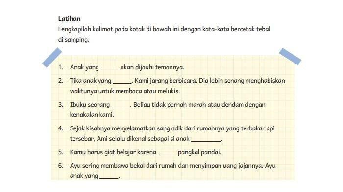 Kunci Jawaban Bahasa Indonesia Kelas 5 Halaman 17, Latihan : Melengkapi ...