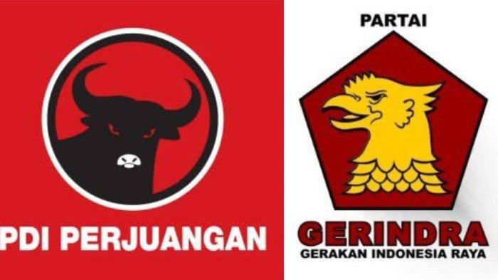 Hasil Tiga Lembaga Survei : Elektabilitas Gerindra dengan PDIP Saling Salip Menyalip ...