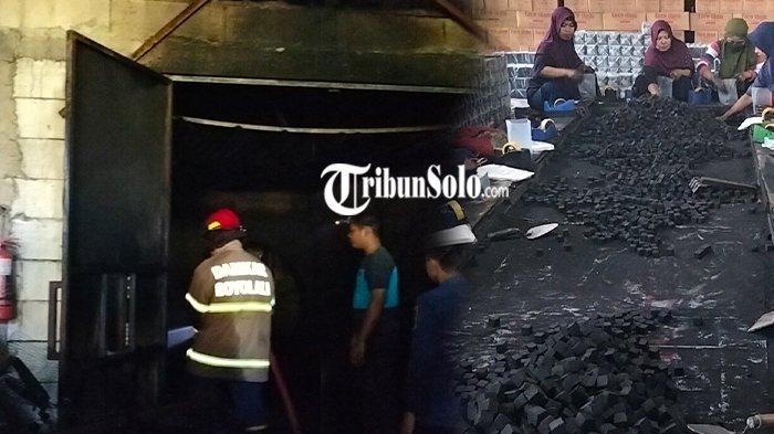 Oven Pabrik Briket Arang Batok Kelapa di Simo Boyolali Terbakar, 5 Ton Briket Ludes Dilalap Api ...