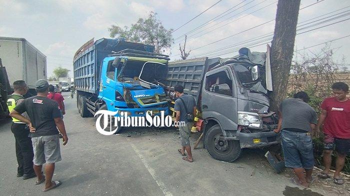 Truk vs Truk di Klaten, Tidak Ada Korban Jiwa, Sopir yang Sedang Istirahat Lolos Dari Maut ...