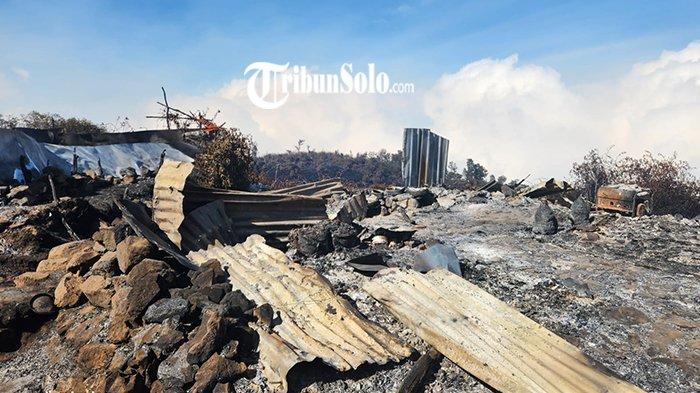 Kebakaran Hutan Gunung Lawu, Kondisi Warung di Hargo Dalem Hangus ...