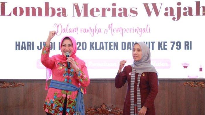 Serunya Lomba Rias Wajah dan Senam Berkebaya Lurik Digelar DWP Klaten ...