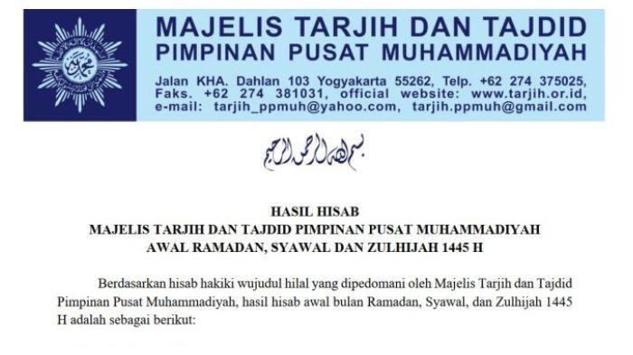 Kapan Awal Puasa Ramadhan 2024 Versi Muhammadiyah? Simak Penjelasan Pimpinan Pusat Muhammadiyah ...