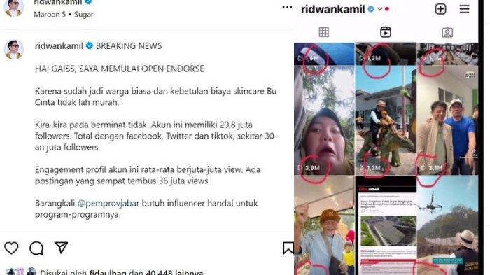 Ridwan Kamil Tiba-tiba Putuskan Buka Endorse di Instagram: Skincare Bu ...