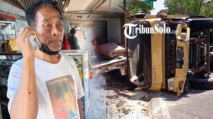 Cerita Mujiyono, Pemilik Warung yang Tertimpa Tembok Usai Ditabrak Truk: Saya Keluar Merangkak ...