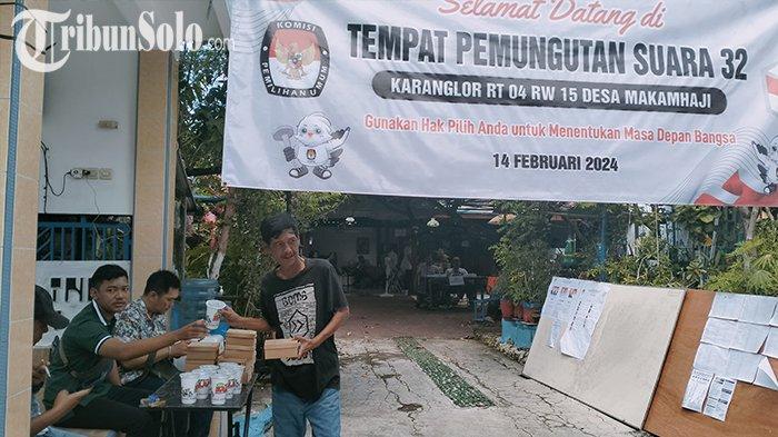 TPS 32 Makamhaji Pencoblosan Ulang, KPU Bagikan Nasi Kotak Gaet Pemilih ...