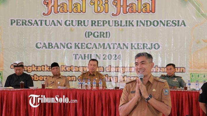 Hadiri Halal Bihalal PGRI di 3 Kecamatan dalam Sehari, Ini Pesan Pj Bupati Karanganyar Timotius ...