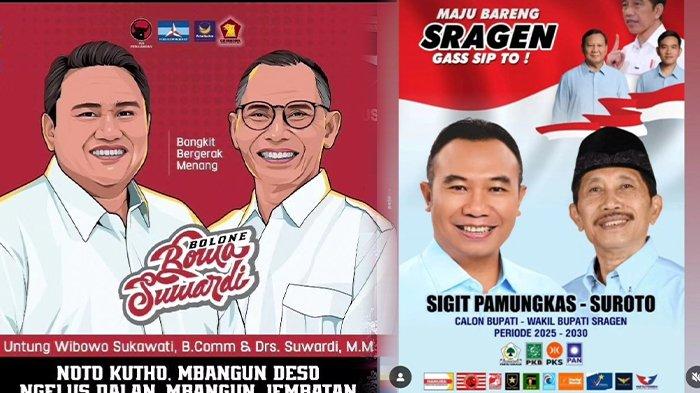 Belum Masuk Masa Kampanye, Poster Paslon Bupati/Wakil Bupati Sragen ...