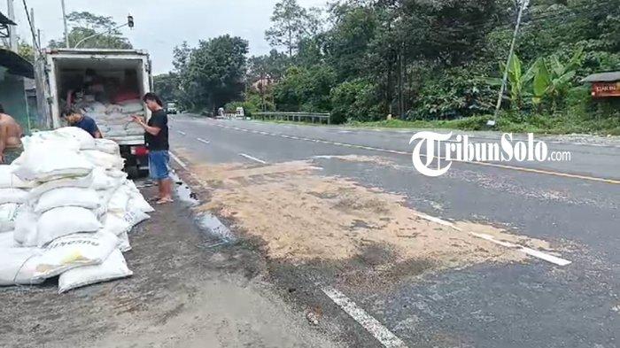 Truk Boks Terguling di Jalan Semarang-Solo Boyolali, Sopir dan 2 Kenek Selamat - Tribunsolo.com