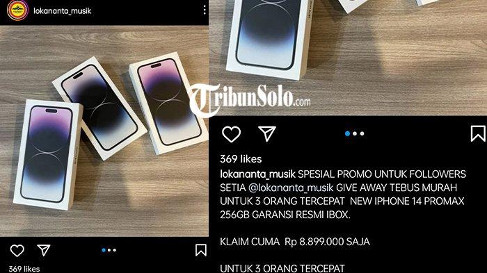 Akun Instagram Lokananta Kena Hack, Tiba-tiba Tawarkan i-Phone 14 Pro ...