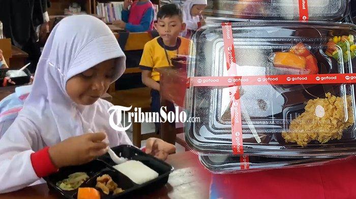Isi Menu Program Makan Siang Gratis di SD Tugu Jebres Solo Jateng, Nasi Sayur hingga Susu ...