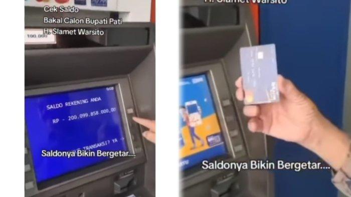 Viral Bakal Calon Bupati Pati Pamer Saldo Rp 200 Miliar di ATM ...