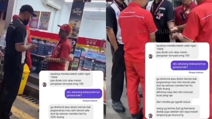 Viral Pengendara Ngisi BBM di SPBU Rp 150 Ribu Ngeluh Cuma Dapat Rp 100 Ribu, Operator Bilang ...