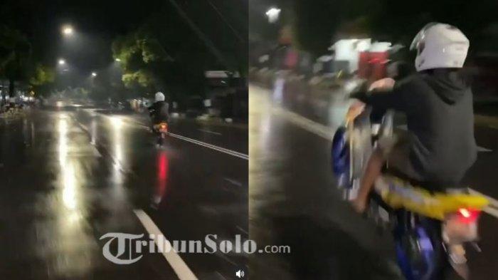 Viral Video Pemotor Ugal-ugalan di Jalan Sragen, Kini Diburu Polisi, Plat Nomor Terpampang Jelas ...